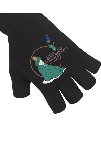 Astak Mevlana Baskılı Kesik Polar Eldiven YTKTRD393