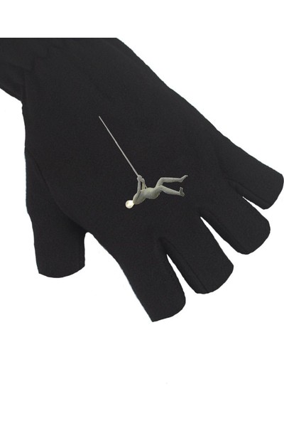 Astak Ipe Tutunmuş Adam Baskılı Kesik Polar Eldiven YTKTRD413