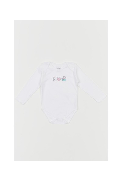 Pufi Puf Baskılı Uzun Kollu Kız Bebek Body