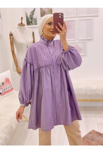 Minapark Kadın Lila Gömlek