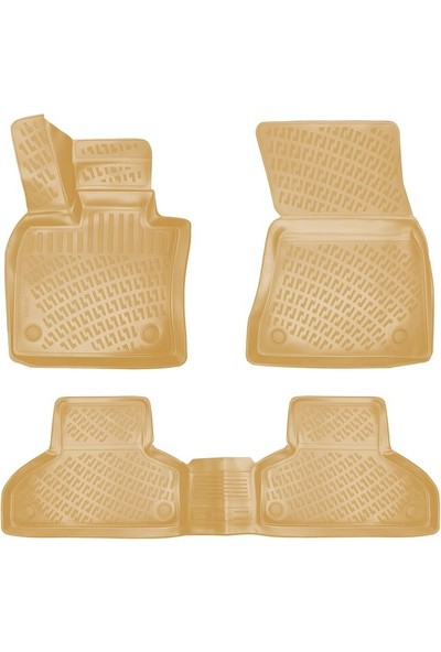 Rizline Bmw X6 2015-2019 Bej 3D Havuzlu Paspas