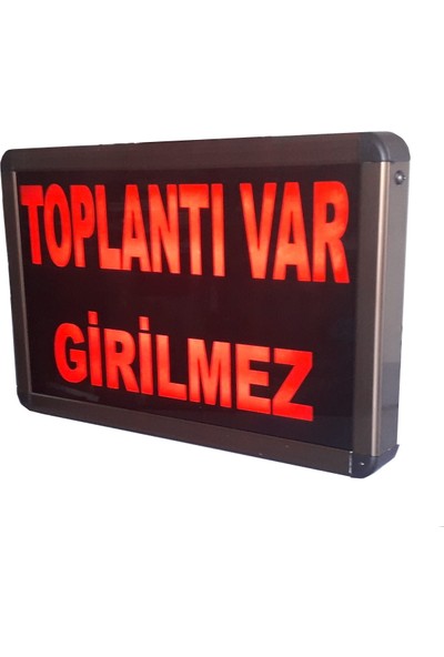 Sanec Kumandalı Toplantı Var Girilmez Tabelası Kasa Ölçüsü 20 x 26 cm