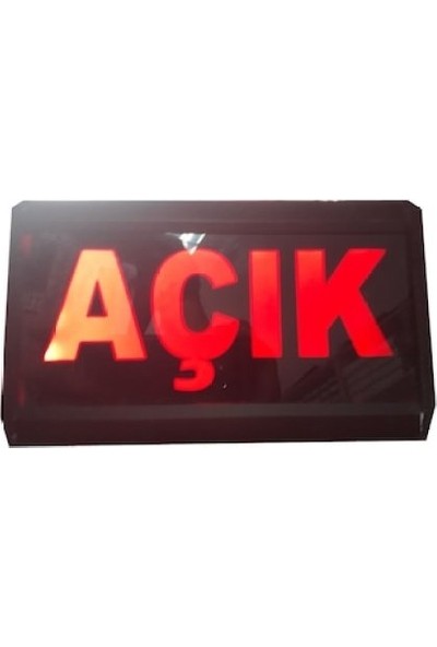 Sanec Açık Tabelası Kasa Ölçüsü 9 x 26 cm