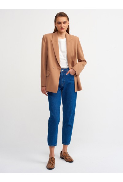 Dilvin 6940 Blazer Ceket-Camel
