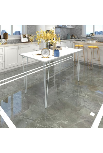 Kenzlife Yemek Masası Hemdem Beyaz 65 x 110 x 70 cm Mutfak Ofis Çalışma