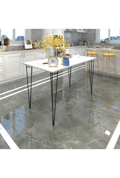 Kenzlife Yemek Masası Hemdem Siyah - Beyaz 85 x 110 x 90 cm Mutfak Ofis Çalışma Kenzlife Yemek Masası Hemdem Siyah - Beyaz 85 x 110 x 90 cm Mutfak Ofis Çalışma