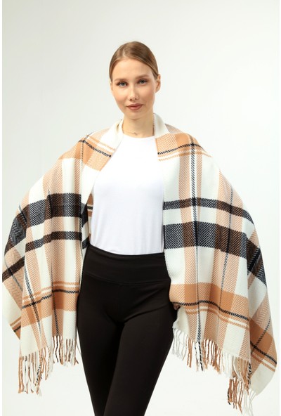 Home Store Şal Balıksırtı Motif Burgu Saçaklı Bej Home Store Şal Balıksırtı Motif Burgu Saçaklı Bej