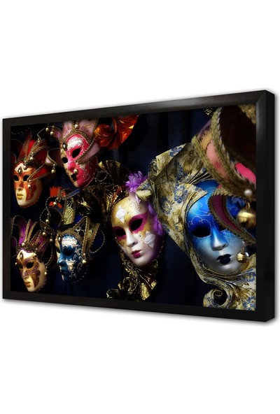 Tablosan Maske Çerçeveli Cam Tablo