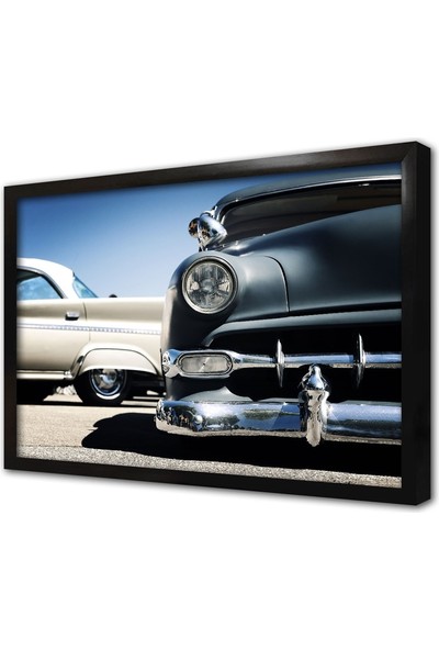 Tablosan Klasik Araba Çerçeveli Cam Tablo