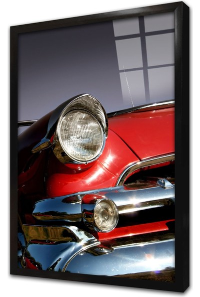 Tablosan Klasik Araba Çerçeveli Cam Tablo