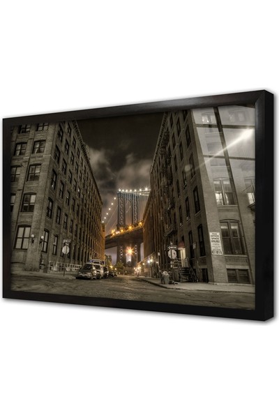 Tablosan Amerika Köprü Çerçeveli Cam Tablo