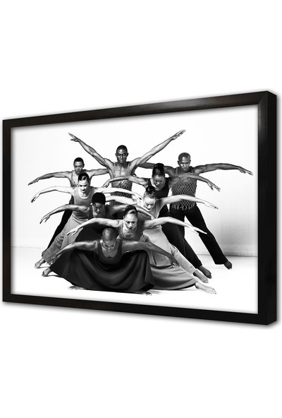 Tablosan Modern Dansçılar Çerçeveli Cam Tablo