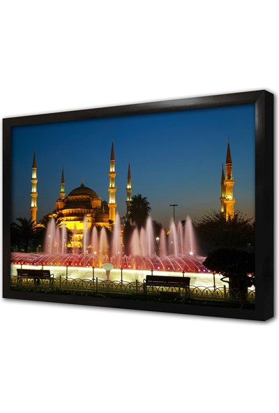 Istanbul Sultanahmed Cami Çerçeveli Cam Tablo