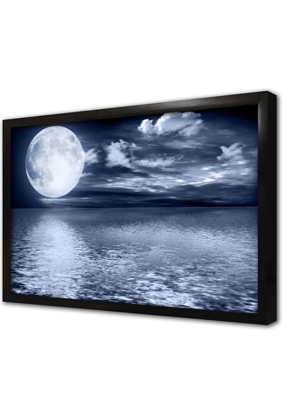 Tablosan Dolunay Çerçeveli Cam Tablo