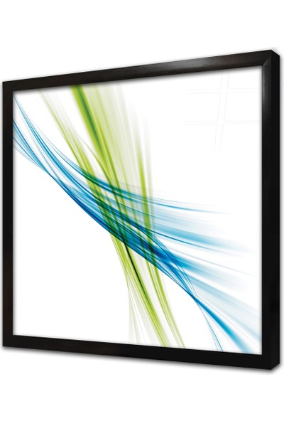 Tablosan Soyut Tasarım Çerçeveli Cam Tablo