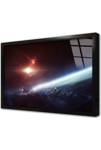 Tablosan Uzay Teleskobu Görüntüleri Çerçeveli Cam Tablo