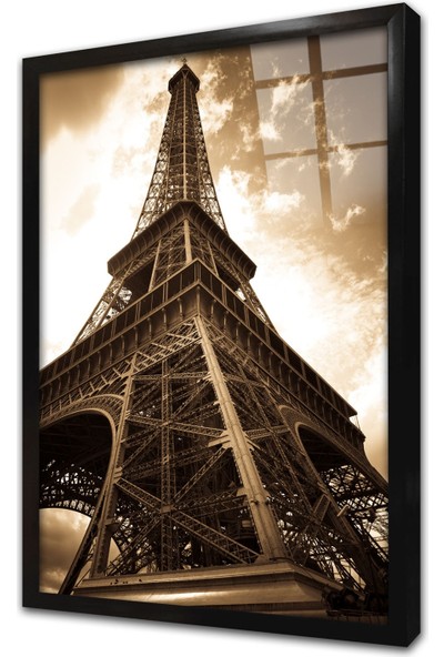 Tablosan Fransa Eyfel Kulesi Çerçeveli Cam Tablo Tablosan Fransa Eyfel Kulesi Çerçeveli Cam Tablo