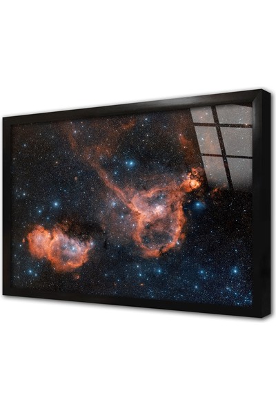 Tablosan Uzay Teleskobu Görüntüleri Çerçeveli Cam Tablo