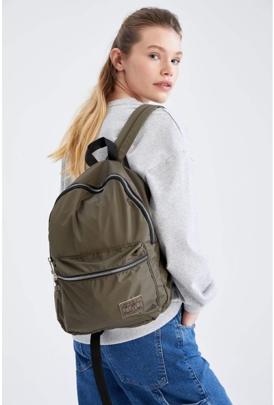 DeFacto Kadın Defacto Fit Yazı Baskılı Büyük Okul Sırt Çantası S2402AZNS