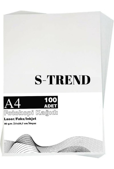 S-Trend A4 Fotokopi Kağıdı 80 Gram 100'lü