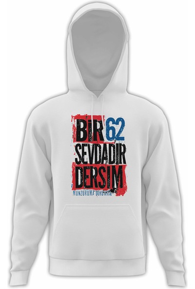 MarkaMeye Sevdam Dersim Bakılı Kanguru Cepli Kapüşonlu Sweatshirt