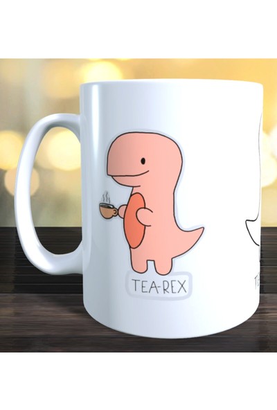 Relavant Tea-Rex 3 Tarafı Baskılı Kahve Kupası