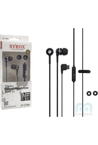Syrox Kulakiçi Kulaklık Mikrofonlu D-880 Syrox Syr-K4