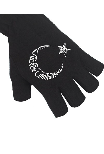 Astak Türkiye-Cumhuriyeti-Ay-Yıldızbaskılı Kesik Polar Eldiven YTKTRD227