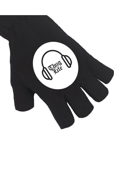 Astak Kulaklık Baskılı Kesik Polar Eldiven YTKTRD237