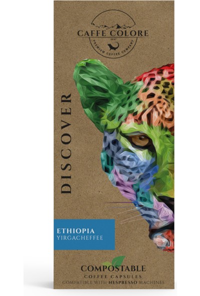 Caffe Colore Discover Ethiopia Yirgacheffee - 10 Adet Bio Kapsül Kahve Caffe Colore Discover Ethiopia Yirgacheffee - 10 Adet Bio Kapsül Kahve