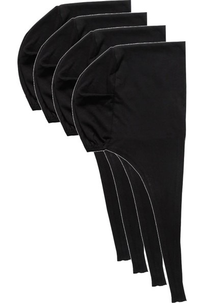 Hilays 4 Adet Tesettür Bone Bağcıklı Likralı Siyah Hilays 4 Adet Tesettür Bone Bağcıklı Likralı Siyah