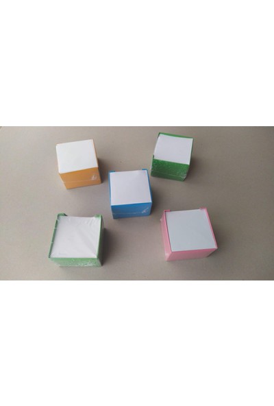 Saray 5 Adet Küp Not 500 Yaprak 9 x 9 x 7 cm Kağıt Küp Blok Not