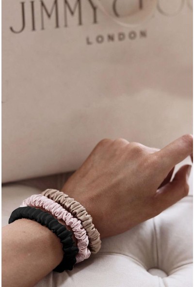 H&E Design Kadın 3'lü Saten Bilek Lastik Toka Seti