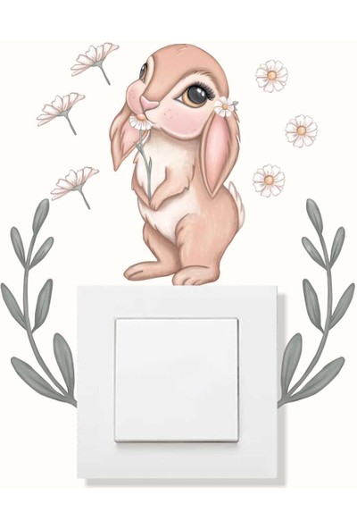 Piksel Grafik Tavşanın Rüyası Priz Sticker Piksel Grafik Tavşanın Rüyası Priz Sticker