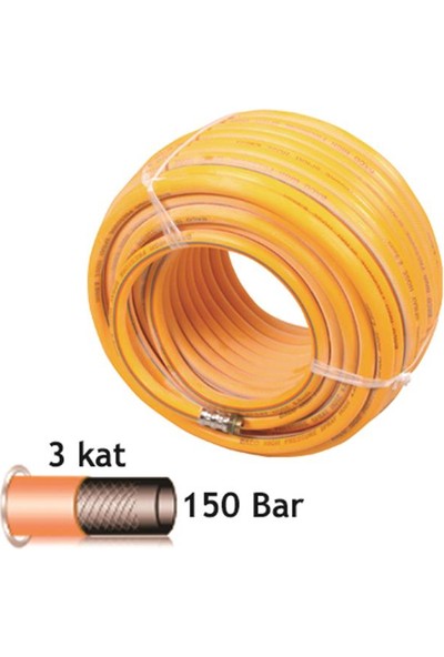 Baco Ilaclama Hortumu 20 M 8 ml 3 Kat Sarı Baco Ilaclama Hortumu 20 M 8 ml 3 Kat Sarı