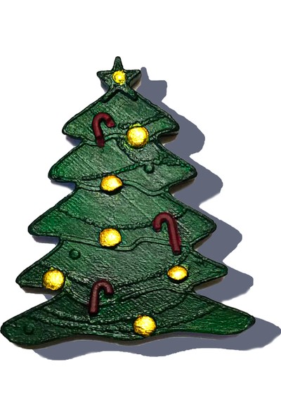 Tumbled Workshop Yılbaşı Ağacı Magnet Buzdolabı Süsü Hediyelik Dekoratif Eşya