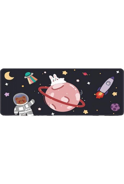 GamingPadci Ayıcık Astronot 70X30 cm Kaydırmaz Dikişli Mouse Pad GamingPadci Ayıcık Astronot 70X30 cm Kaydırmaz Dikişli Mouse Pad