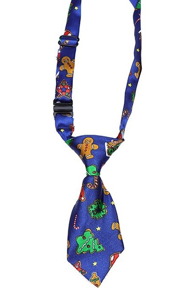 Mixpet Kedi Köpek Ayarlanabilir Kravat Yılbaşı Temalı Mavi 20-40 cm M Mixpet Kedi Köpek Ayarlanabilir Kravat Yılbaşı Temalı Mavi 20-40 cm M