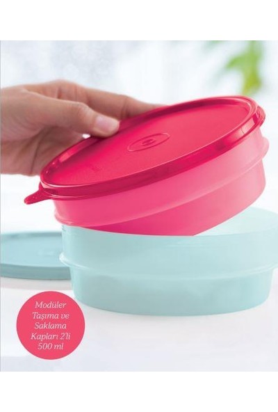 Tupperware Modüler Saklama Kapları 2'li 500 ml Tupperware Modüler Saklama Kapları 2'li 500 ml