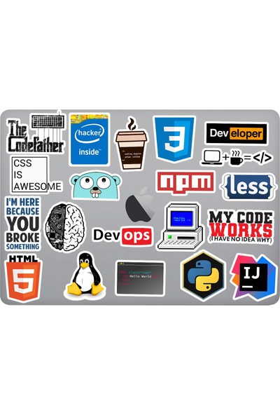 Stickir Yazılımcı, Developer Sticker Paketi - Coder Macbook Laptop Sticker Seti 20 Adet Stickir Yazılımcı, Developer Sticker Paketi - Coder Macbook Laptop Sticker Seti 20 Adet