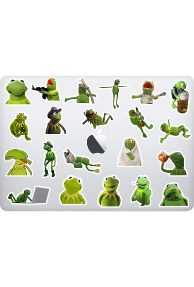 Stickir Kurbağa Kermit Mood Sticker Paketi - Modluk Latop Sticker Seti 20 Adet Stickir Kurbağa Kermit Mood Sticker Paketi - Modluk Latop Sticker Seti 20 Adet