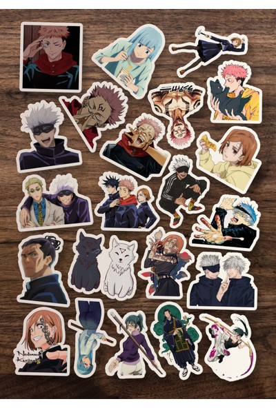 Stickir 22'li Jujutsu Kaisen Anime Sticker Paketi - Anime Laptop Sticker Seti