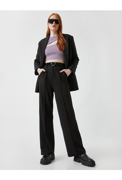 Koton Yüksek Bel Bol Paça Palazzo Pantolon