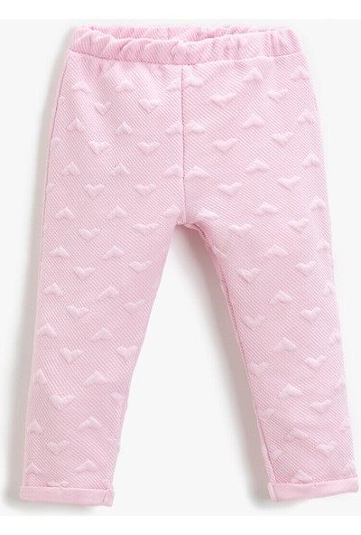 Koton Kız Bebek Kabartmalı Kalp Baskılı Tayt Koton Kız Bebek Kabartmalı Kalp Baskılı Tayt