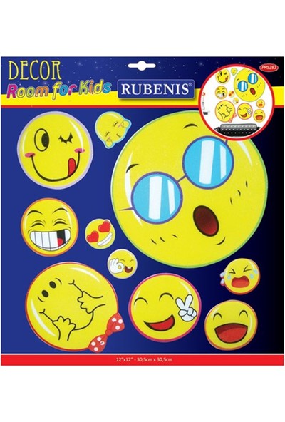 Rubenis Sticker Gülenyüz Figürlü 5'li Paket Rubenis Sticker Gülenyüz Figürlü 5'li Paket