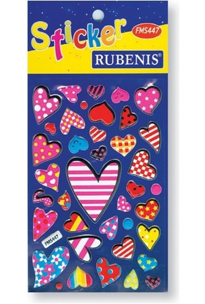 Rubenis Sticker Kalp Figürlü 10'lu Paket Rubenis Sticker Kalp Figürlü 10'lu Paket