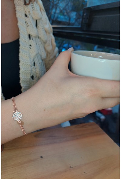 Noia Silver Zirkon Taşlı Yonca Bileklik