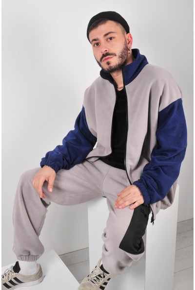 Vatkalimon Gri Lacivert Polar Eşofman Takımı