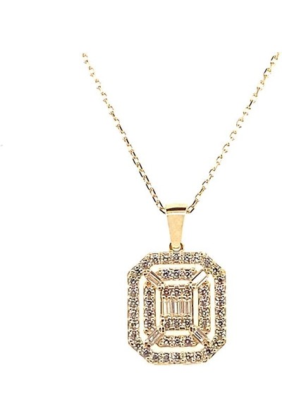 Zümrüt Sarraf Yeşil 8 Ayar Altın Baget Kolye Zümrüt Sarraf Yeşil 8 Ayar Altın Baget Kolye