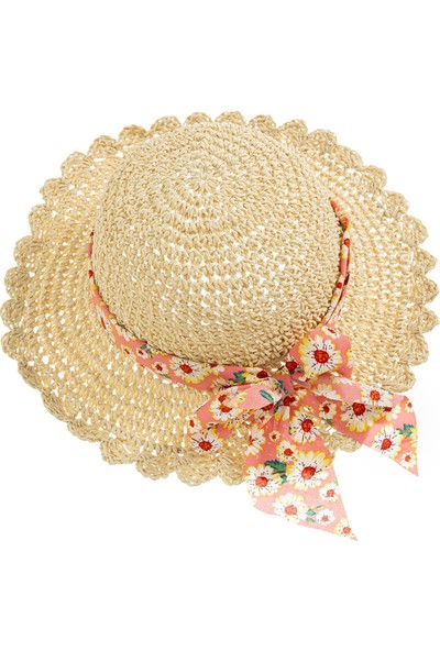 Delicate Girl Çocuk Plaj Güneşlik Hasır Şapka (Yurt Dışından)